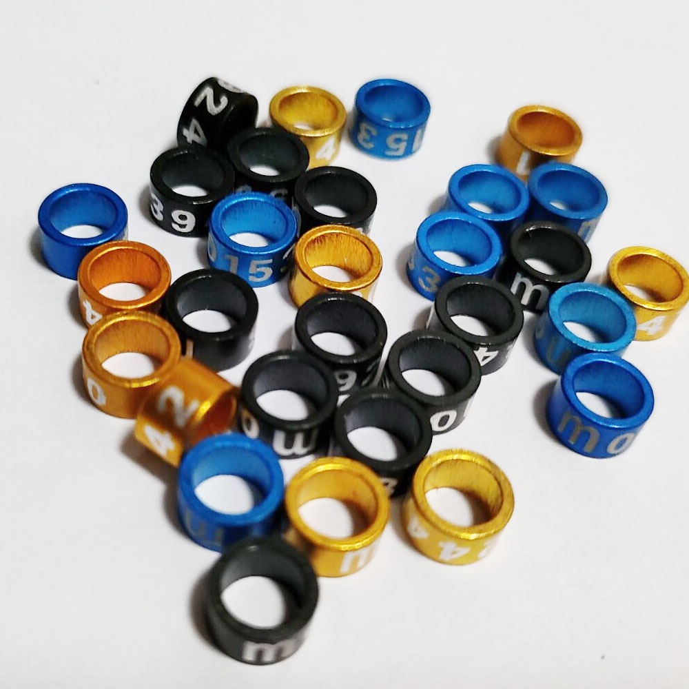 30 pcs/10 pcs 5mm Birds Foot Ring African Love Birds Straight Aluminum ...