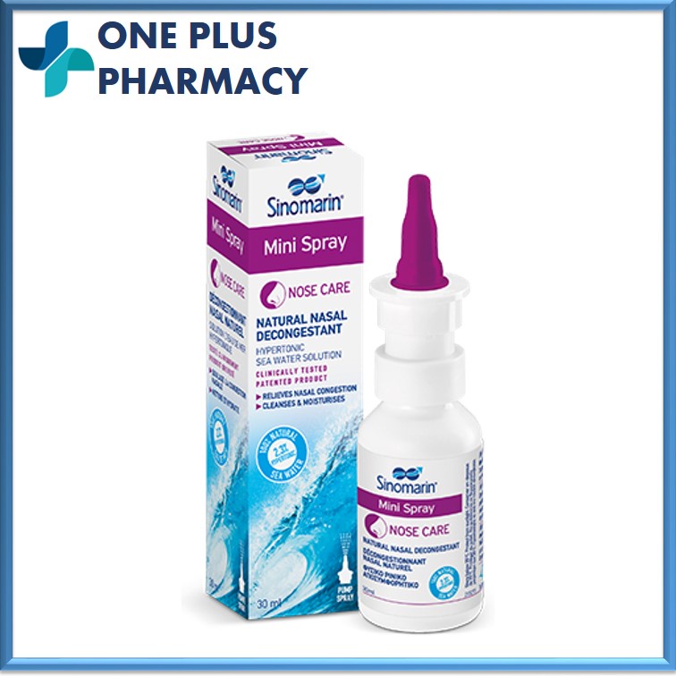 Sinomarin Natural Nasal Decongestant Hypertonic Sea Water Solution Mini ...