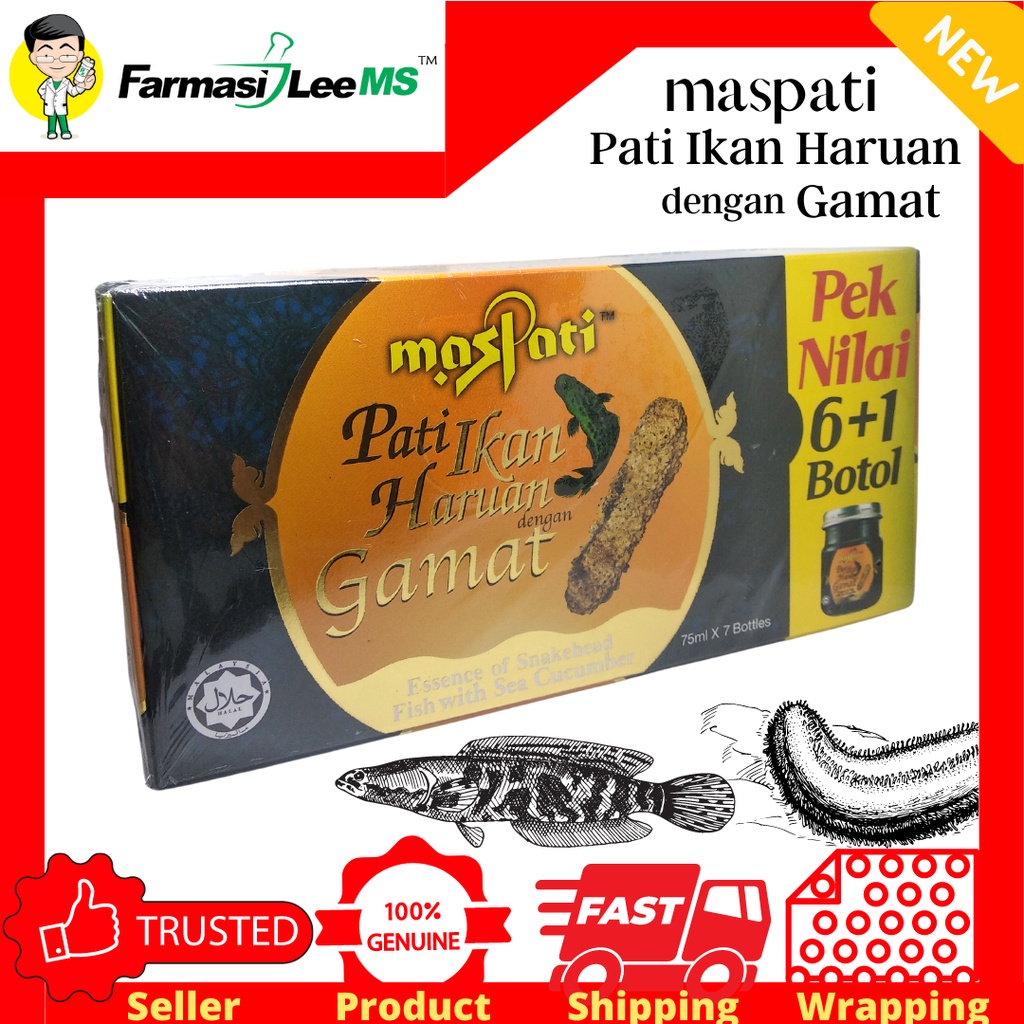 Maspati Pati Ikan Haruan & Gamat 6+1 75ml (Exp 06/2027) | Shopee Malaysia