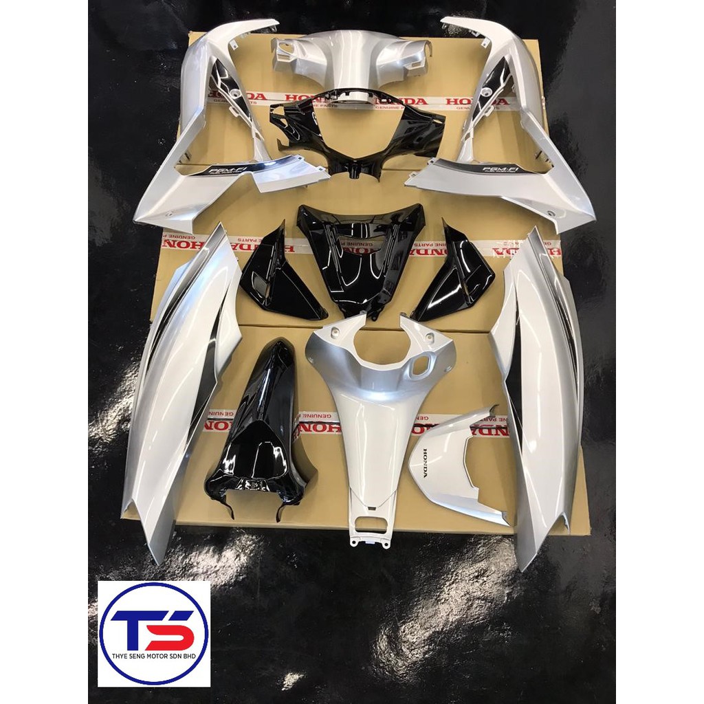 100% Original Motorcycle Cover Set HONDA WAVE 125i (SILVER) 2018 with ...