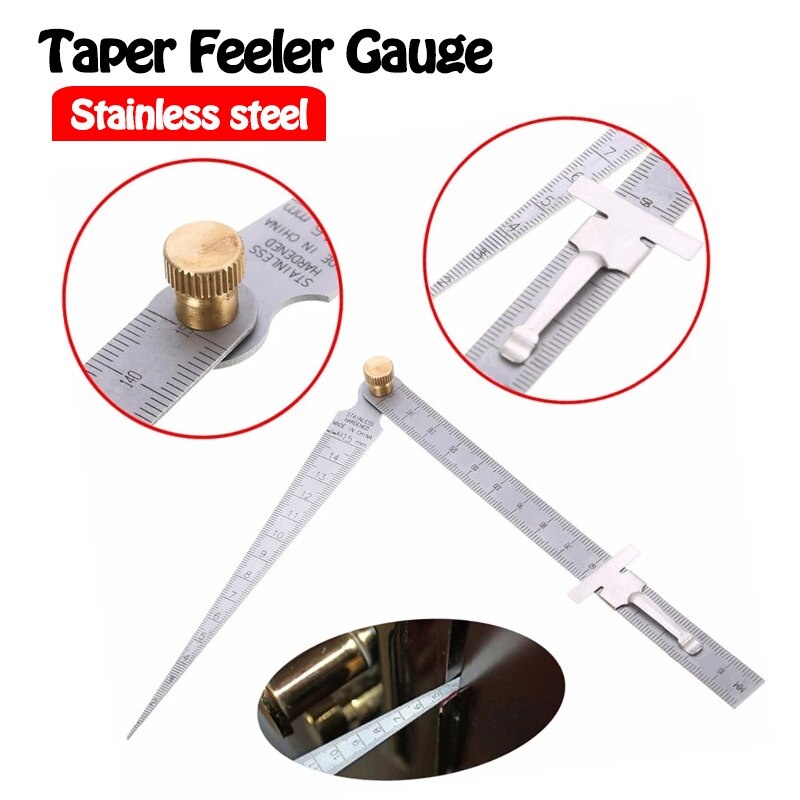 MKR Stainless Steel Gap Taper Gauge Depth Ruler Set | Shopee Malaysia