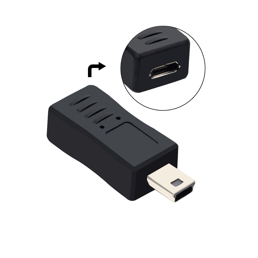 USB2.0 Male To Female micro usb mini 5p Trapezoidal Port Adapter Collection Many Styles | Shopee ...
