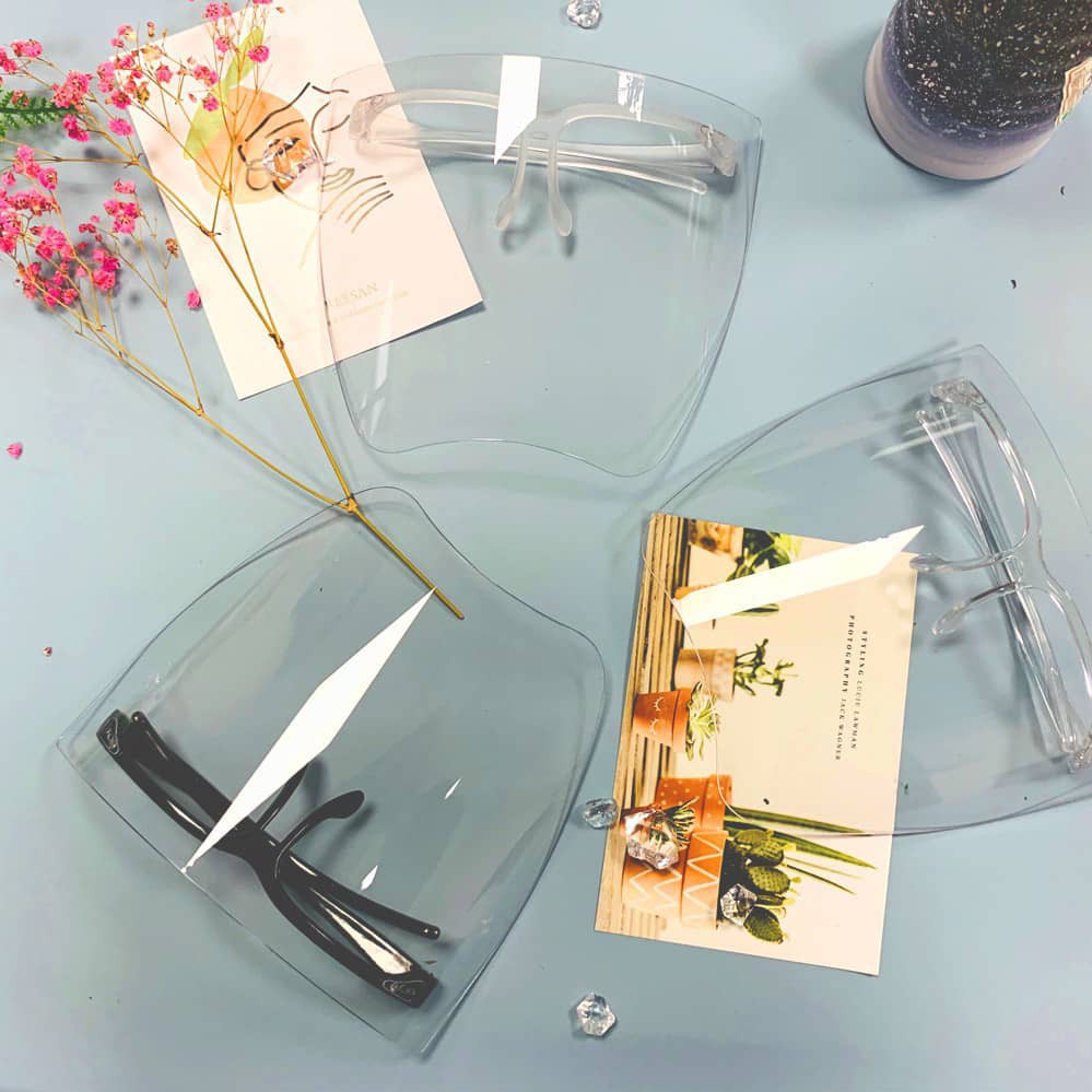READYSTOCK Full face protective cover transparent face shield block ...