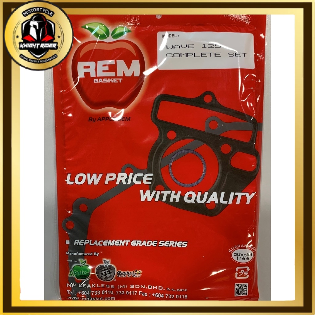 REM ( APPLE ) GASKET COMPLETE HONDA W125 WAVE 125 WAVE125 WAVE GASKET ...