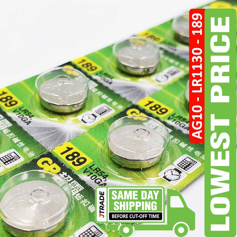 1PCS GP Original Button Cell Coin Cell Battery AG10 LR1130 189 V10GA ...