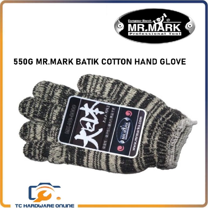 550G MR.MARK BATIK COTTON HAND GLOVE 12PAIR/DOZ | Shopee Malaysia