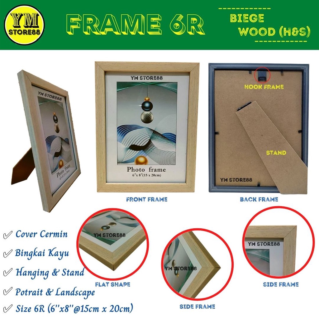 Photo Frame 4R,5R,6R,8R/Frame Certificate 4R,5R,6R,8R/Bingkai Gambar ...