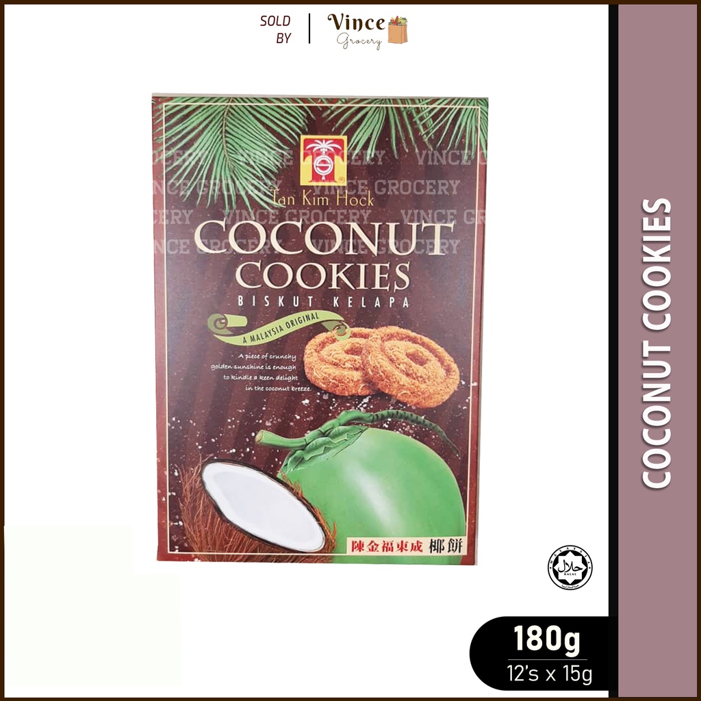 TAN KIM HOCK Coconut Cookies · Biskut Kelapa · 陈金福东成 椰饼 | 180G | Shopee Malaysia