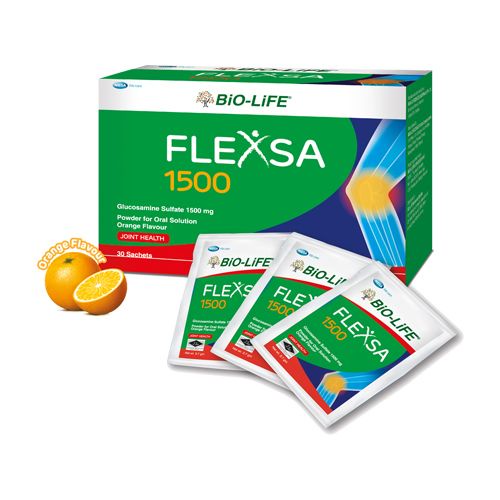 Bio-Life Flexsa Glucosamine 1500mg powder (30 sachets / 2 x 30sachets ...