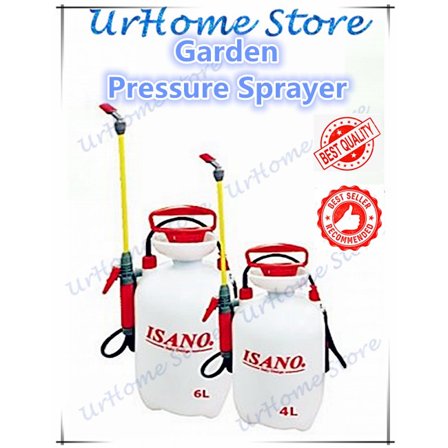 ISANO 4LT / 6LT Garden Pressure Sprayer Adjustable spray nozzle ...