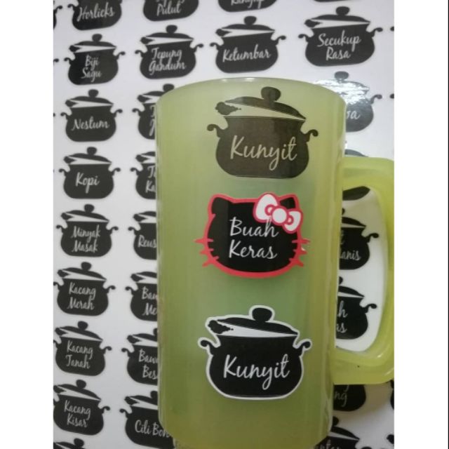 ️ 72 LABEL ️ STICKER LABEL BARANG DAPUR / STICKER BARANG DAPUR ...