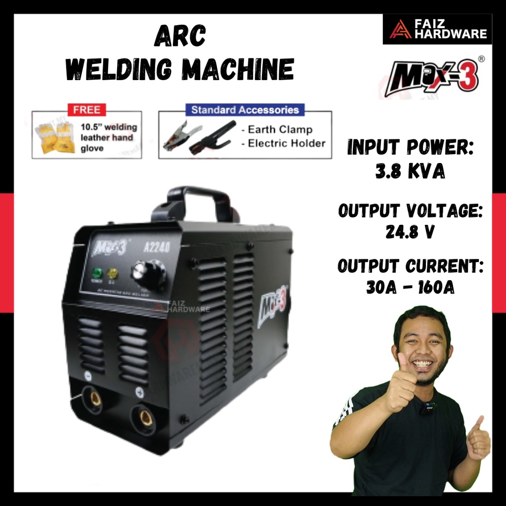 MAX-3 A2240 ARC WELDING MACHINE (3.8KVA) | Shopee Malaysia