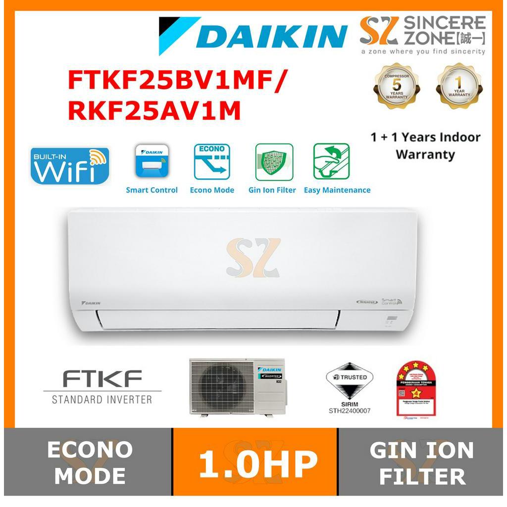 Daikin Ftkf25c Rkf25c 1 0hp R32 Gin Ion Filter Wifi Standard Inverter