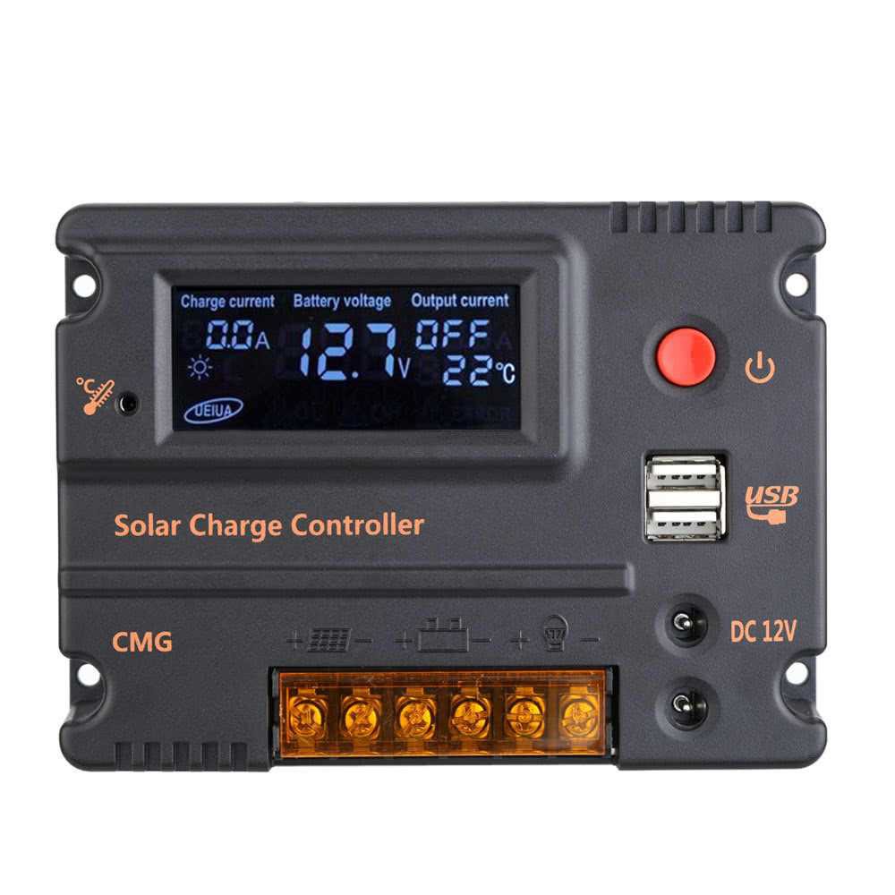 10A 12V 24V LCD Solar Charge Controller Panel Battery Regulator Auto ...