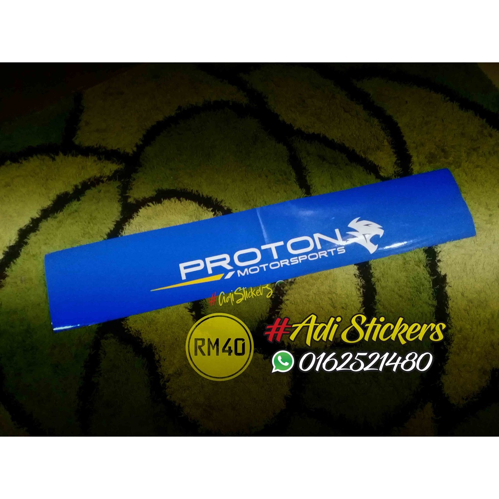 Sticker Windscreen Proton Motorsport Untuk Wira Satria Arena Putra Iriz ...