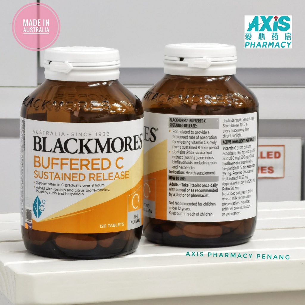 BLACKMORES BUFFERED C SUSTAINED RELEASE 120 TABLETS EXP: 03/2024 ...
