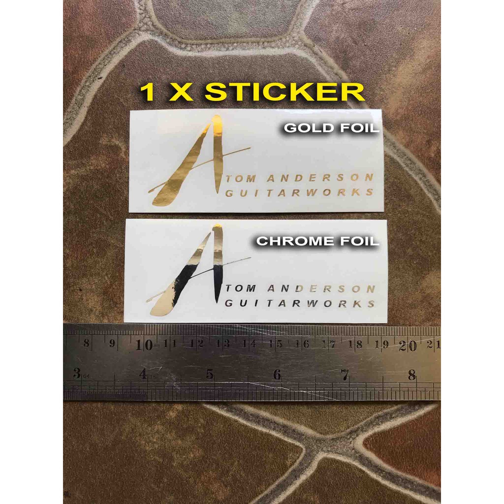 Guitar Sticker Tom Anderson Guitar Works Design Headstock Electric ...