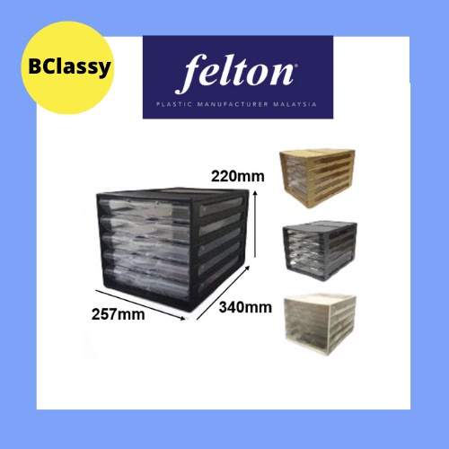 Felton Transparent Document File Drawer Organizer 5 Tier A4 Paper ...