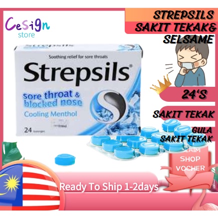 Strepsils Sore Throat And Cough 24's GULA BATUK SELSAME SAKIT TEKAK ...
