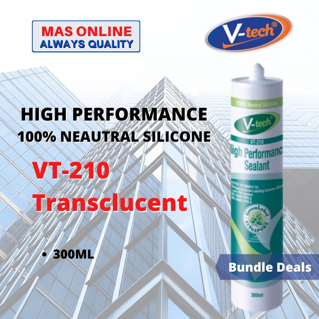 V-Tech VT-210 High Performance Silicone Sealant | Strong Adhesive Sealant Home Purpose 100% ...