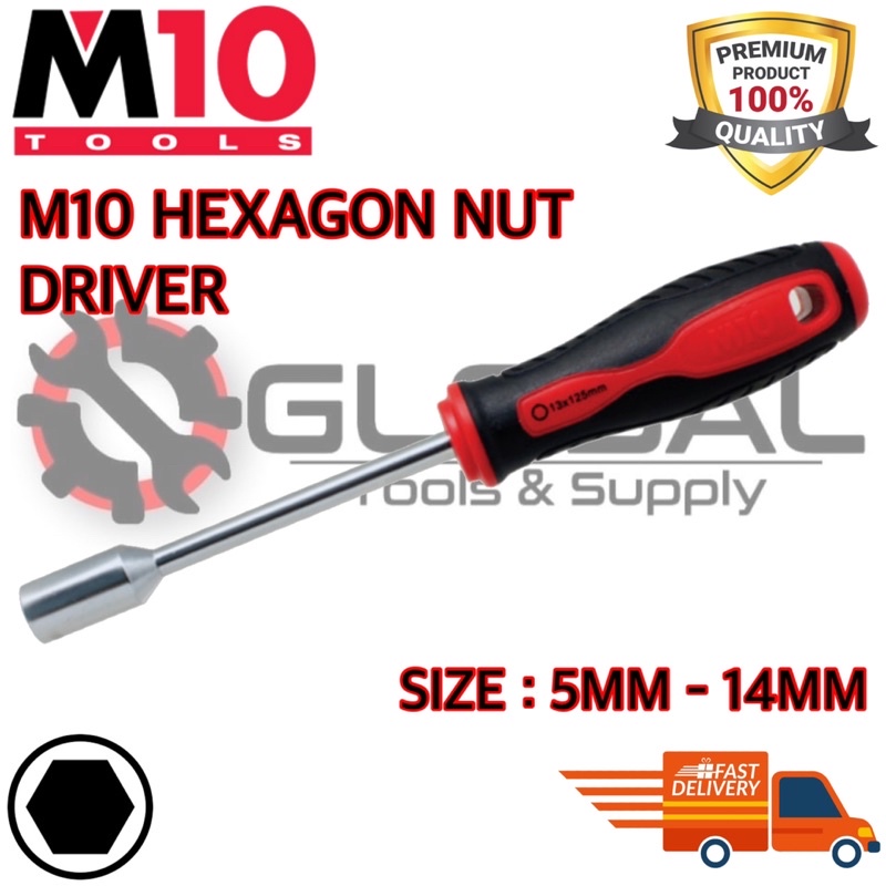 🇲🇾 READY STOCK 🇲🇾 M10 HEXAGON NUT DRIVER / SOCKET SCREWDRIVER (SIZE ...