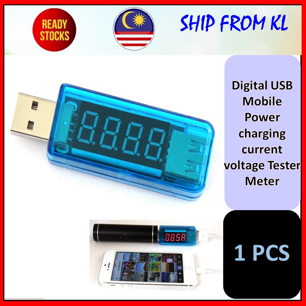 🔥ReadyStock🇲🇾🔥USB Charging Monitor Voltage Current Meter Tester Monitor ...