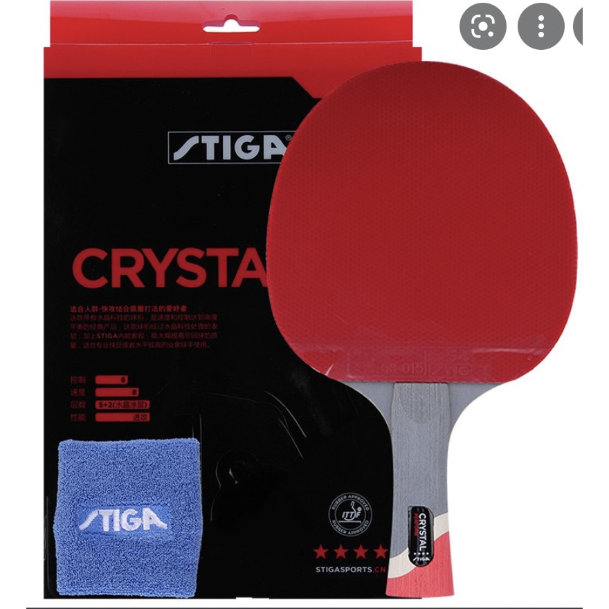 Original STIGA 4 Star / 5 Star / 6 Star Ping Pong Bat Complete Set with ...