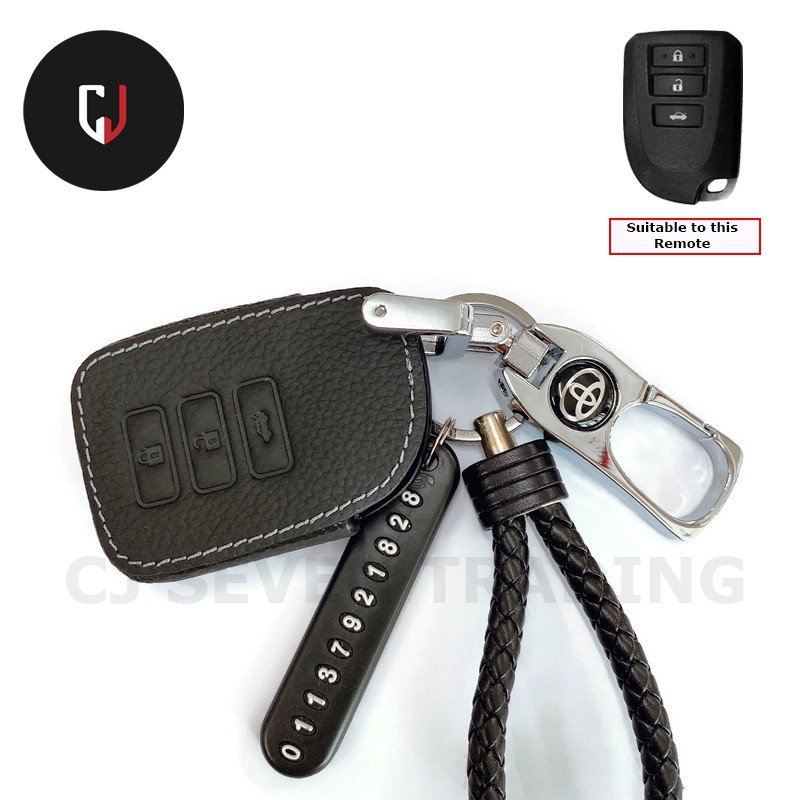 Toyota Vios 2014-2018 / Vios 2019-2022 Remote Car Key Cow Leather ...