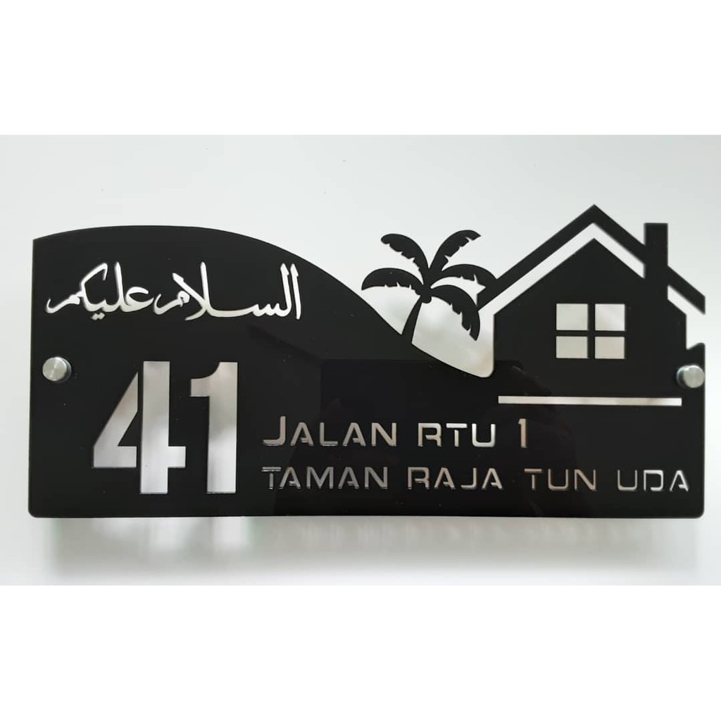 Acrylic House Number Sign Nombor Rumah | Plate Nombor Rumah | Shopee ...