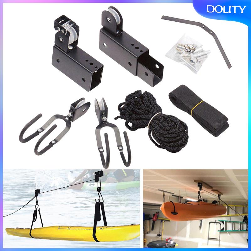 Kayak Hoist Garage Ceiling Storage Ladder Overhead Pulley System ...