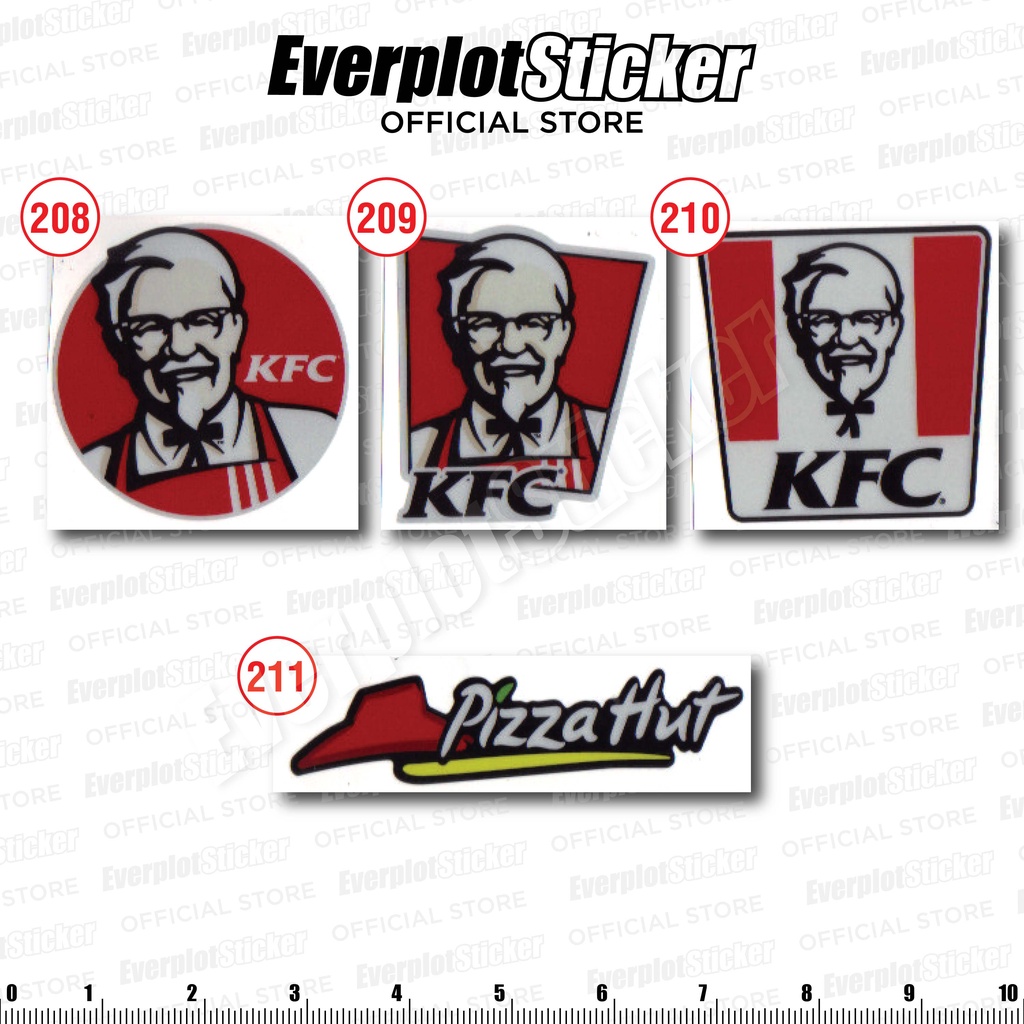 🔥ReadyStock🔥 Sticker Pantulan Cahaya KFC & Pizza Hut Sticker | Shopee ...