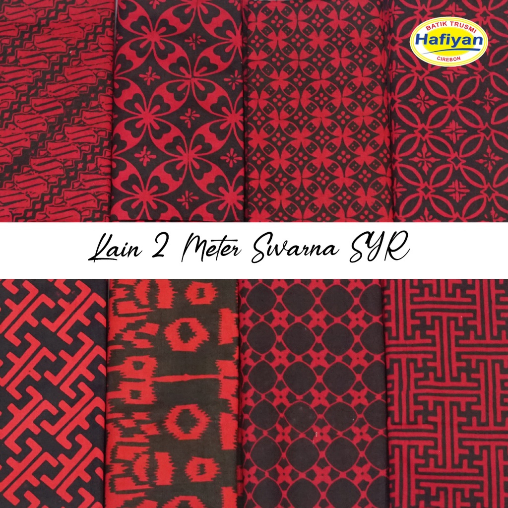 MERAH Batik TRUSMI HAFIYAN FABRIC 2 METERS COLOR SYR RED BATIK PREMIUM ...