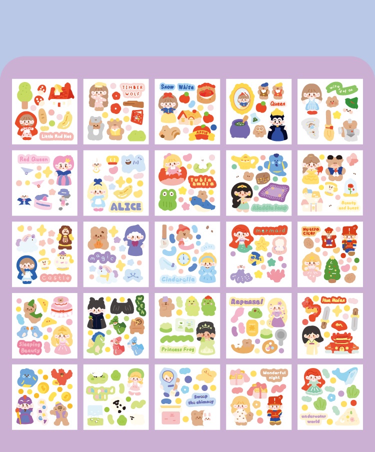 [100pcs] Ruan Ruan Fairytales Sticker Box Gift Set Planner Journal ...