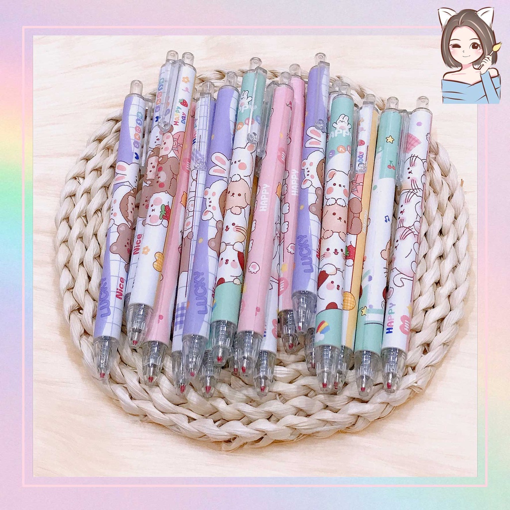 Ins Style Cute 0.5mm Black Gel Pen Cat Hide And Seek Series / Ins风高颜值 0 ...