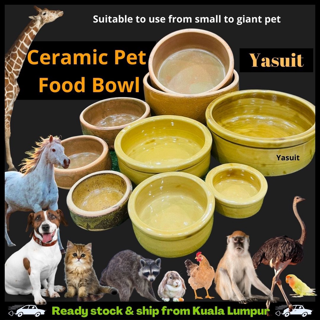 Ceramic Pet Food Bowl for Dog Cat Rabbit Ostrich Bird Rabbit Horse ...