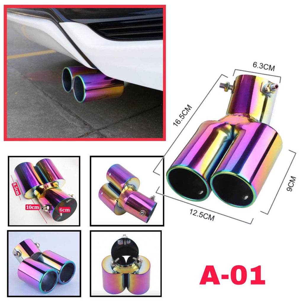 Exhaust tip titanium plug and play axia myvi alza wira kelisa bezza ...