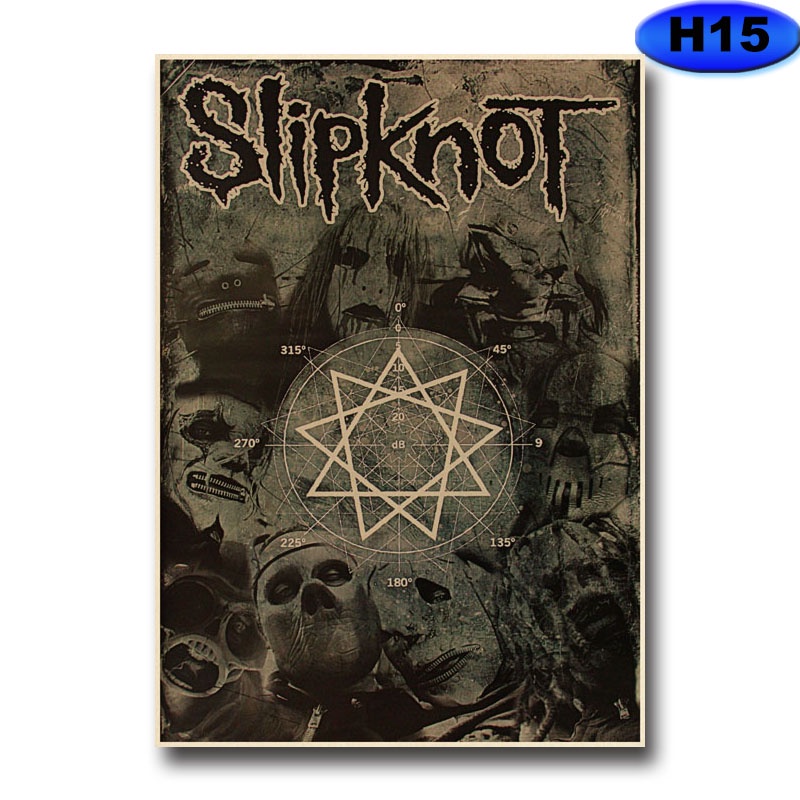 Vintage Heavy Metal Band Posters Rock Band Slipknot Kraft Paper Posters ...