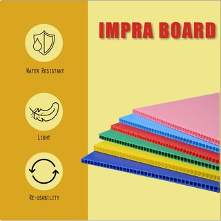 masterborong Impra Board 3mm 680mm x 766mm (2 pcs) Polyplast Board PP ...