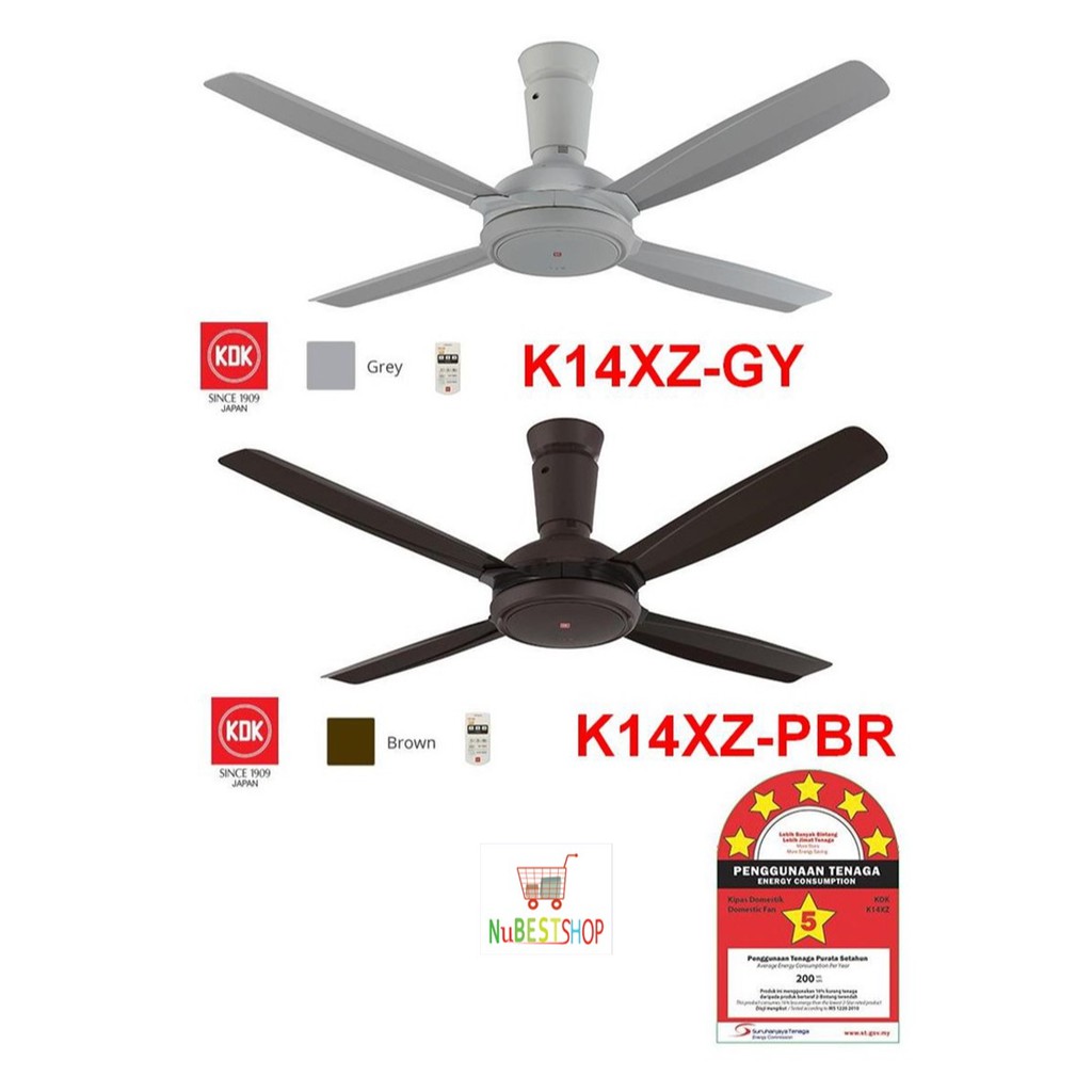 KDK K14XZ Fan Ceiling Fan with Innovative Design (140cm/56″) Remote ...