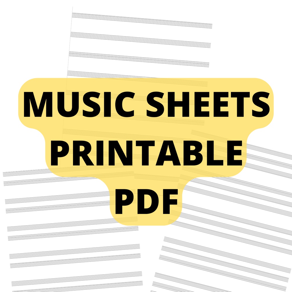 [PDF] Blank Music sheets printable comes in 1row, 2 row or 3 row | Portrait and Landscape ...
