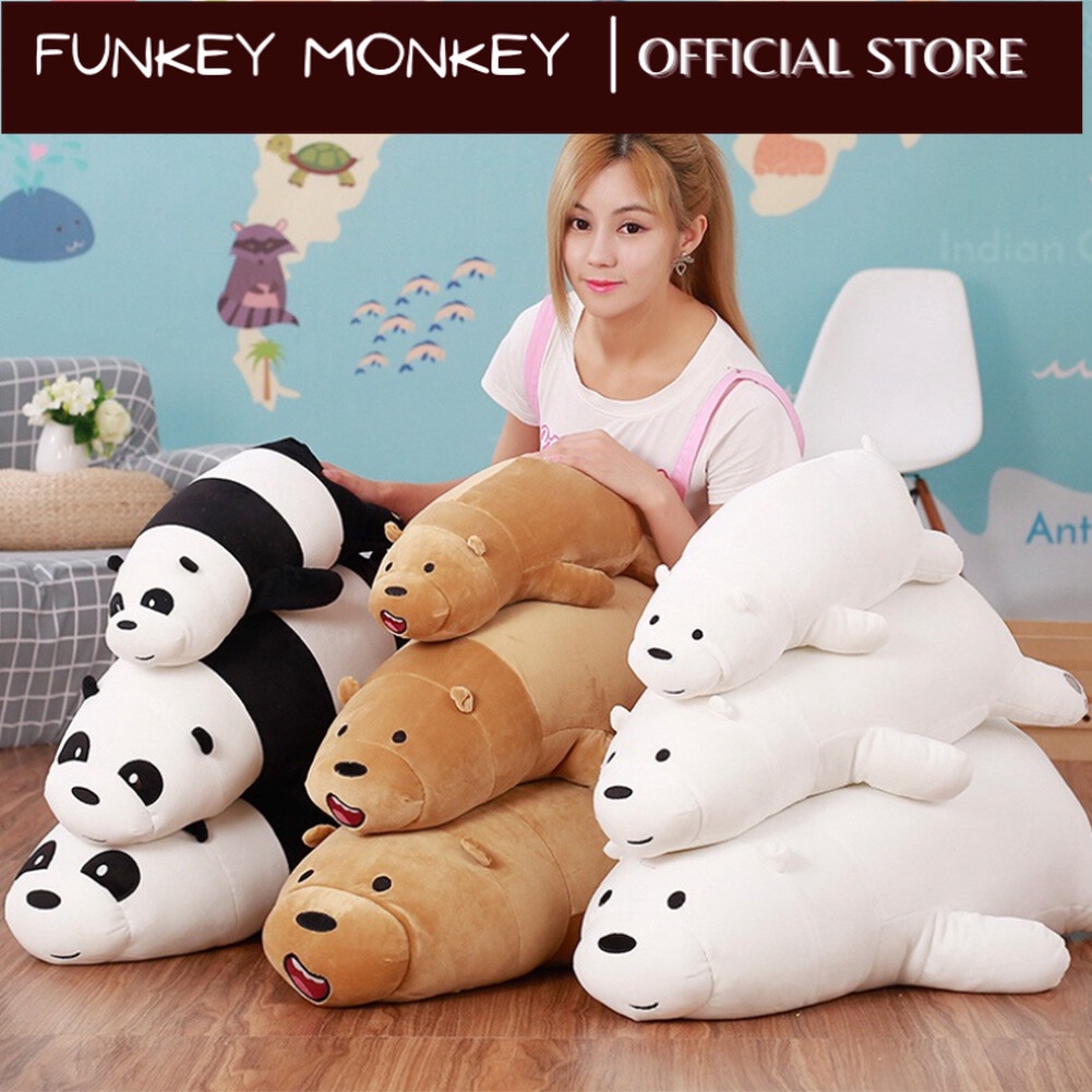FUNKEY Monkey【Ready Stock】50cm 65cm 70cm We Bare Bears Dolls Panda ...
