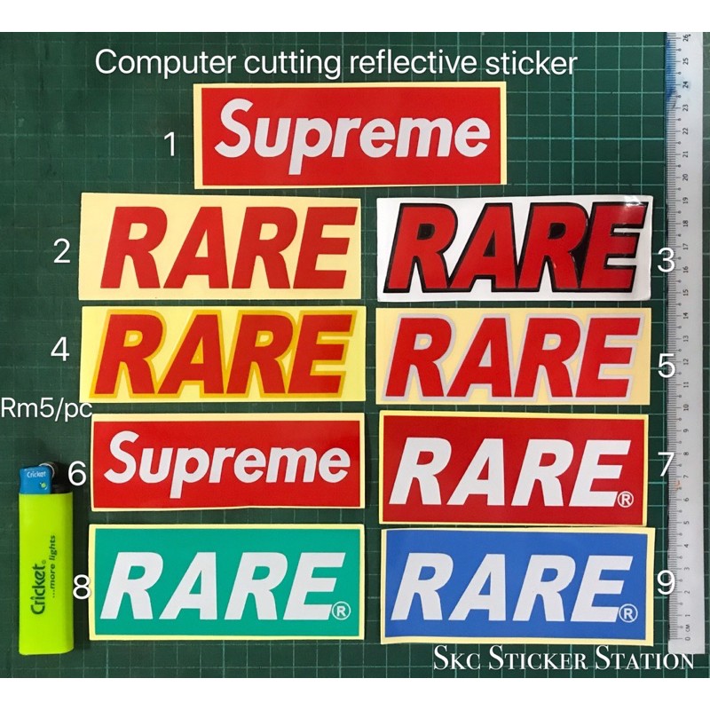 Sticker Ayat Perkataan ( Supreme / RARE) Sticker Cutting Overlapping ...