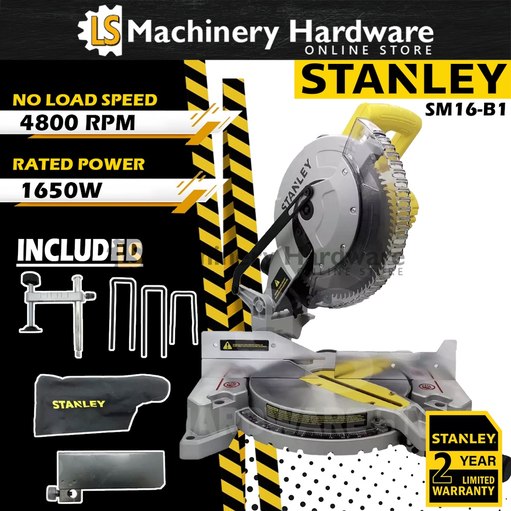 STANLEY SM16-B1 254MM ( 10" ) 1650W COMPOUND MITRE SAW - 2 YEAR LIMITED ...