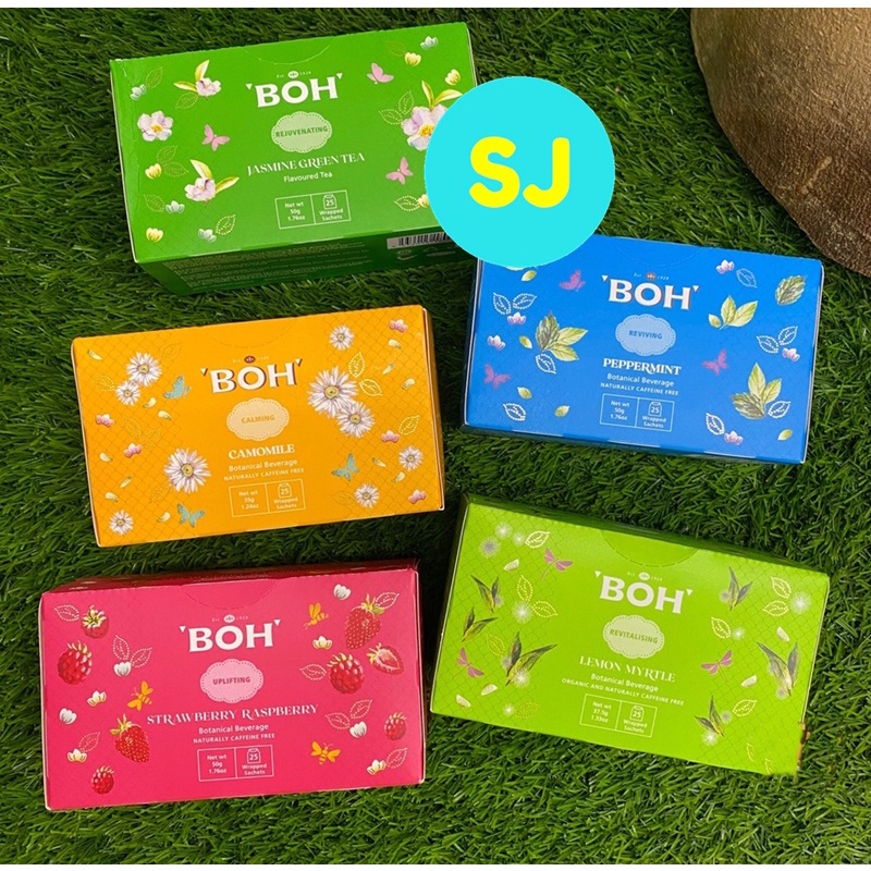 BOH Tea Peppermint/ Camomile/ Jasmine Greentea/ Lemon Myrtle ...