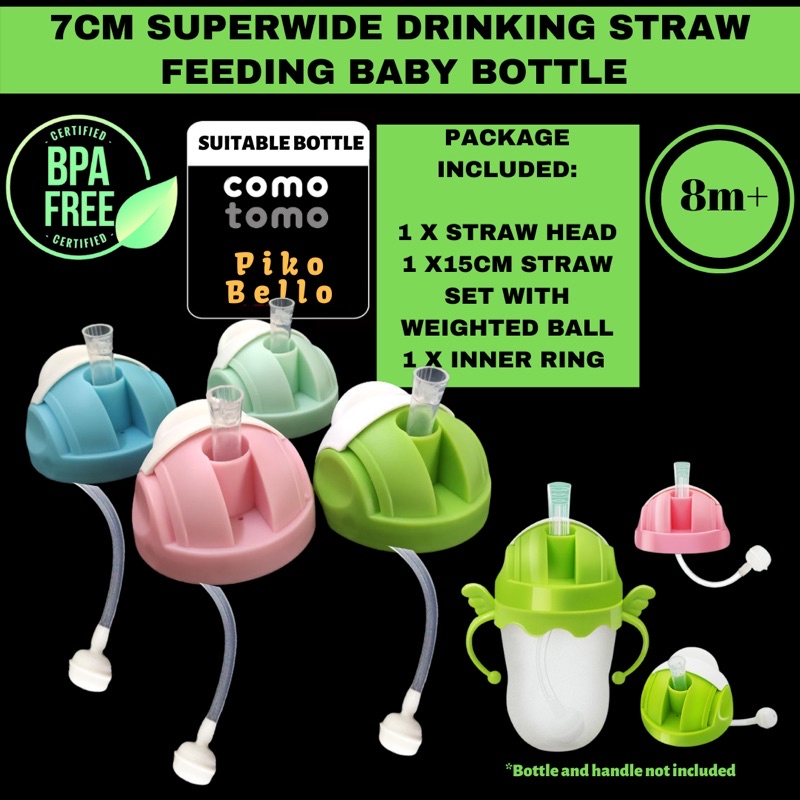 Straw Drinking Head for Piko Bello Comotomo Feeding Bottle Replacement ...