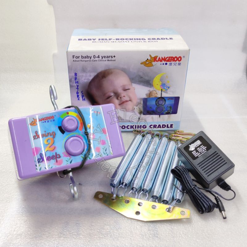 Kangeroo Electronic Newborn Baby Self-Rocking Cradle Timer Speed ...