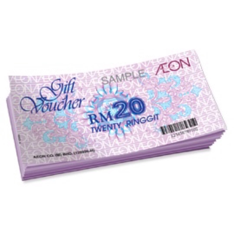 Aeon Vouchers RM 100 (5x RM 20) Expire 31 Mar 2024 | Shopee Malaysia