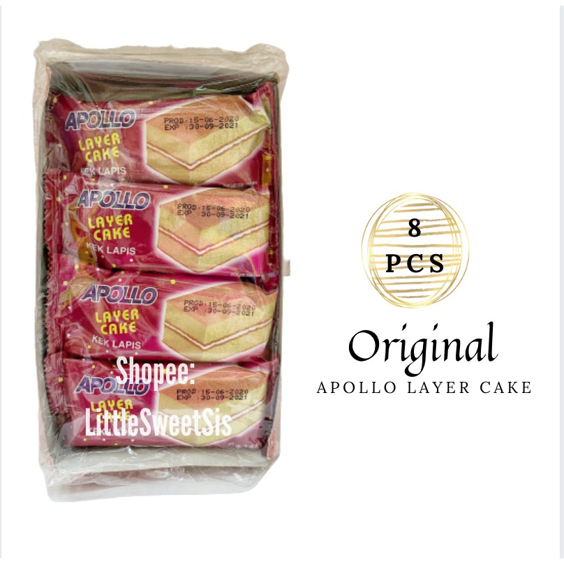 APOLLO LAYER CAKE [8'S*18G] PANDAN/ CHOCOLATE/ BLUBERRY/ STRAWBERRY ...