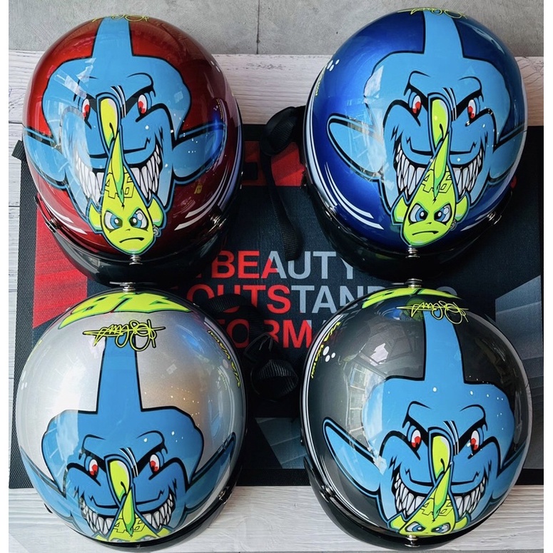 MHR Helmet 100% Half Cut Steng SHARK Turtle Malibu Nemo Special Edition ...