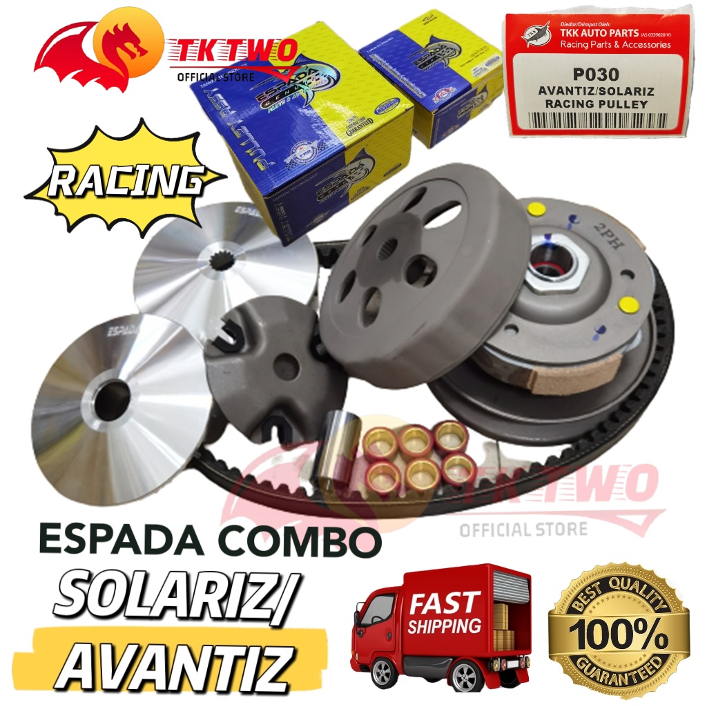 (P030) EGO AVANTIZ SOLARIZ PULLEY RACING SET REAR PULLEY FRONT PULLEY ...